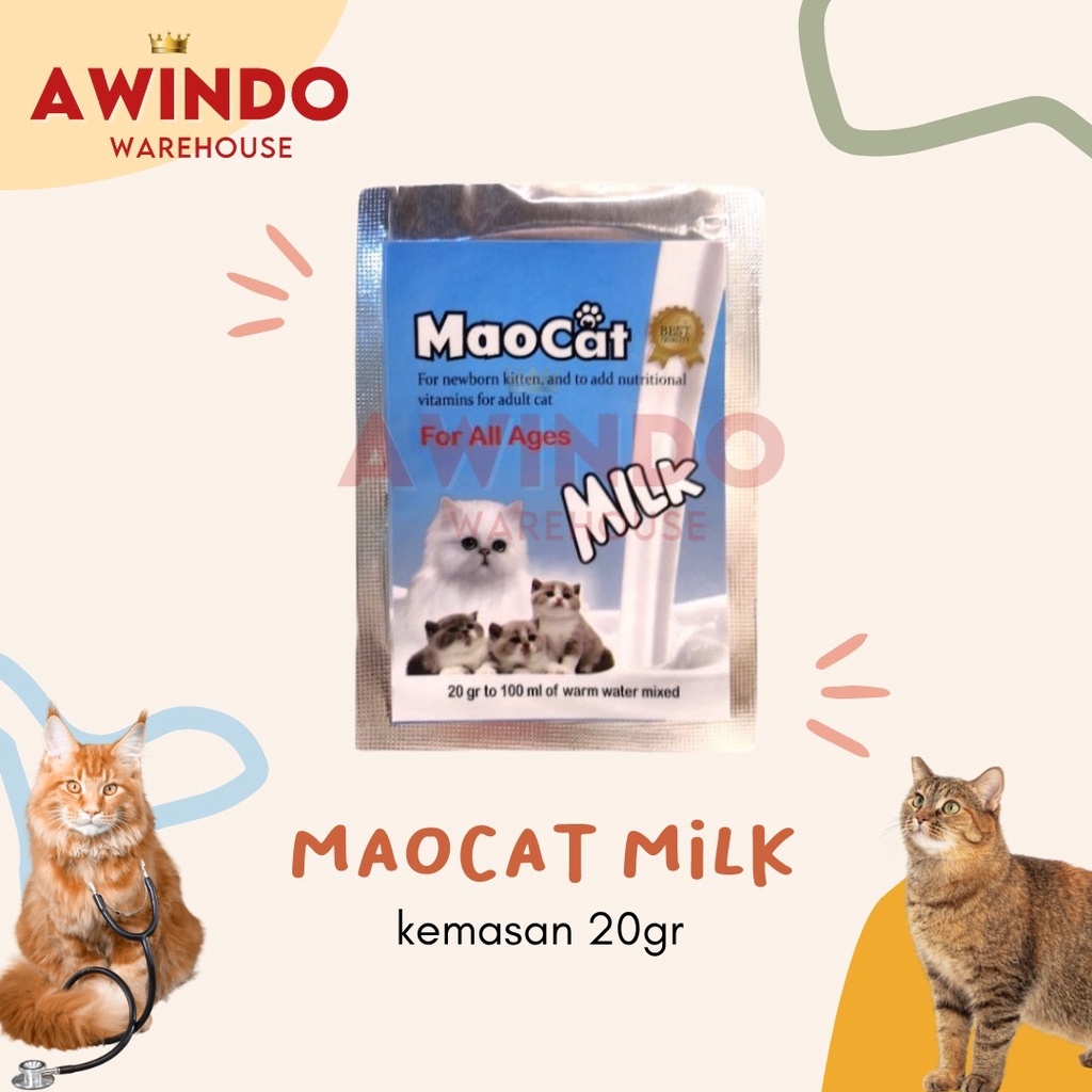 Jual MAOCAT MILK - Minuman Susu Kucing Kitten Adult Cat Milk 20gr Ori ...