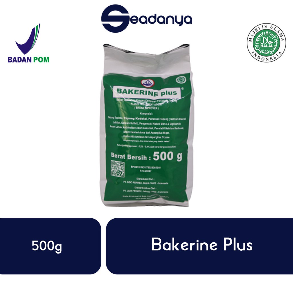 Jual Bakerine Plus Bread Improver 500g - Pengembang Roti & Kue -HALAL MUI & BPOM - Harga Promo ...