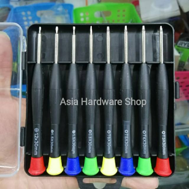 Jual Obeng Jam Set 8 Pcs in 1 Obeng Set 8 Pcs Obeng Hp Handphone ...