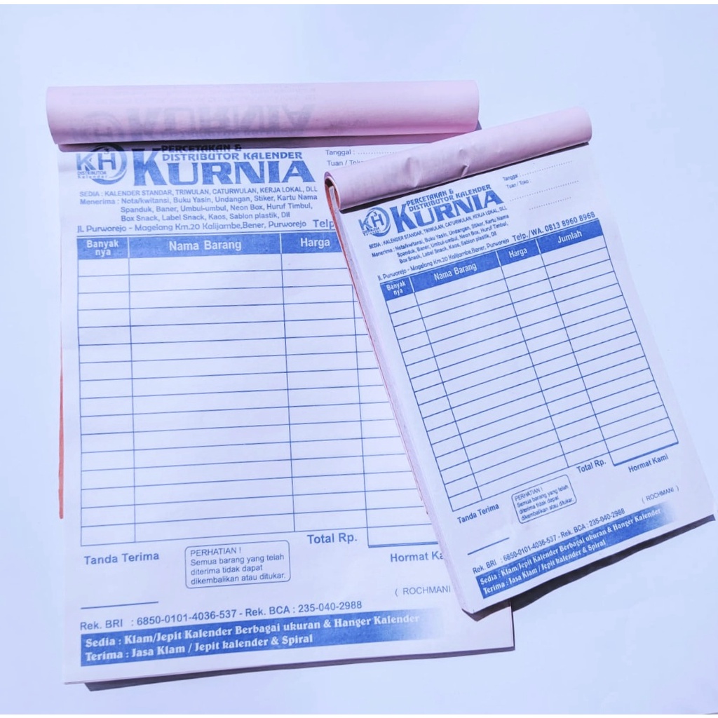 Jual NOTA/KWITANSI 1 RIM (CUSTOM) ,NOTA 1 PLAY, 2 PLAY | Shopee Indonesia