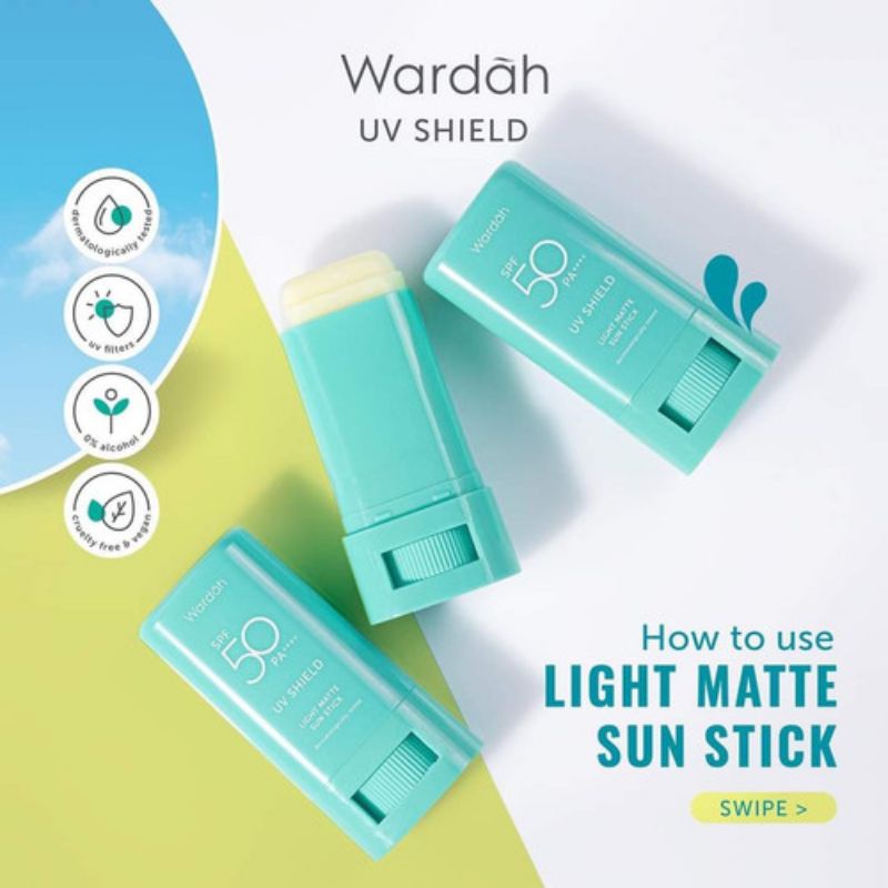 Jual Wardah Uv Shield Light Matte Sun stick Spf 50Pa++++ | Shopee Indonesia