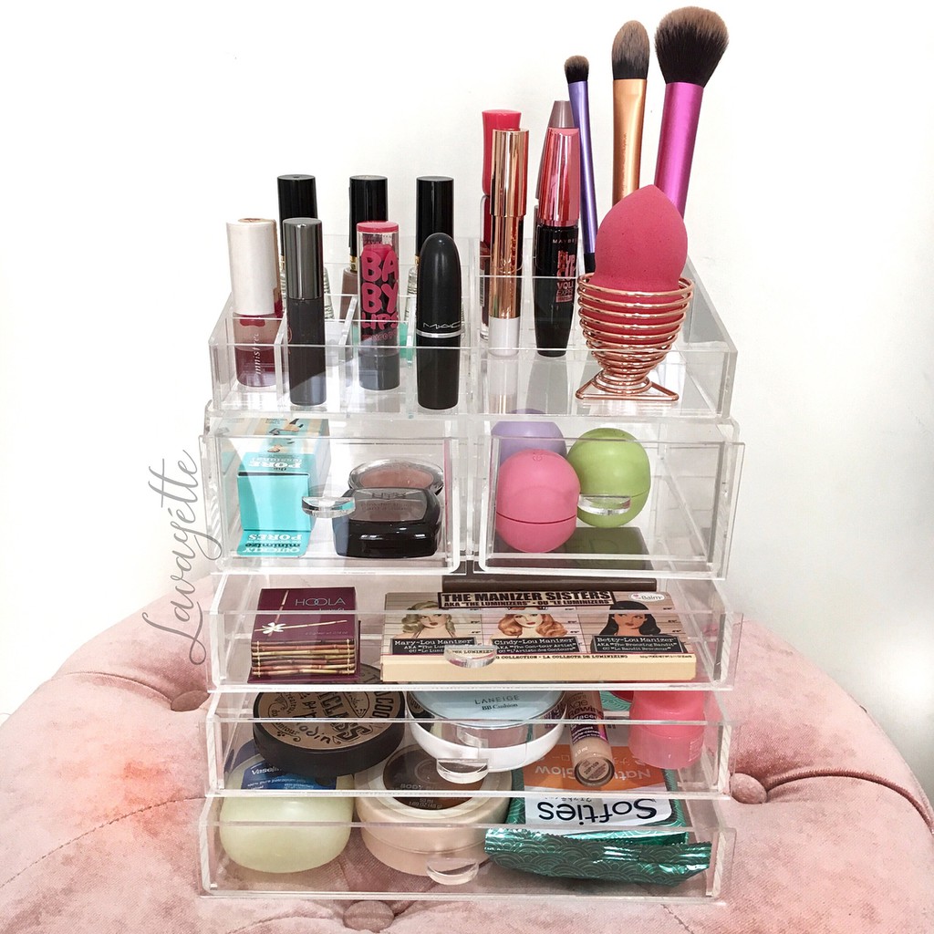Jual Acrylic Makeup Organizer type KANAYA / Tempat Makeup / Laci Makeup ...