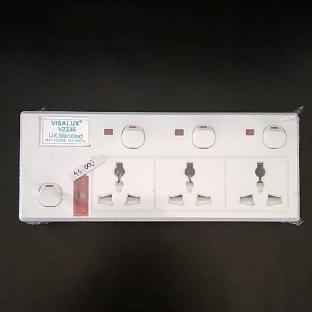 Jual Visalux V233S Socket 3 x 13A Multi Tanpa Kabel | Shopee Indonesia