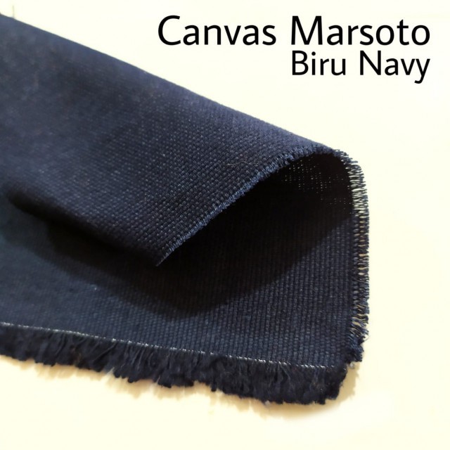 Jual Bahan Kain Canvas Marsoto Biru Navy | Shopee Indonesia