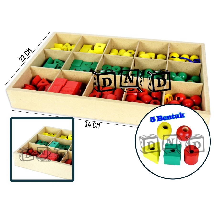 Jual Mainan Edukatif / Edukasi Anak - Ronche Geo 150 pcs - Balok Kayu ...