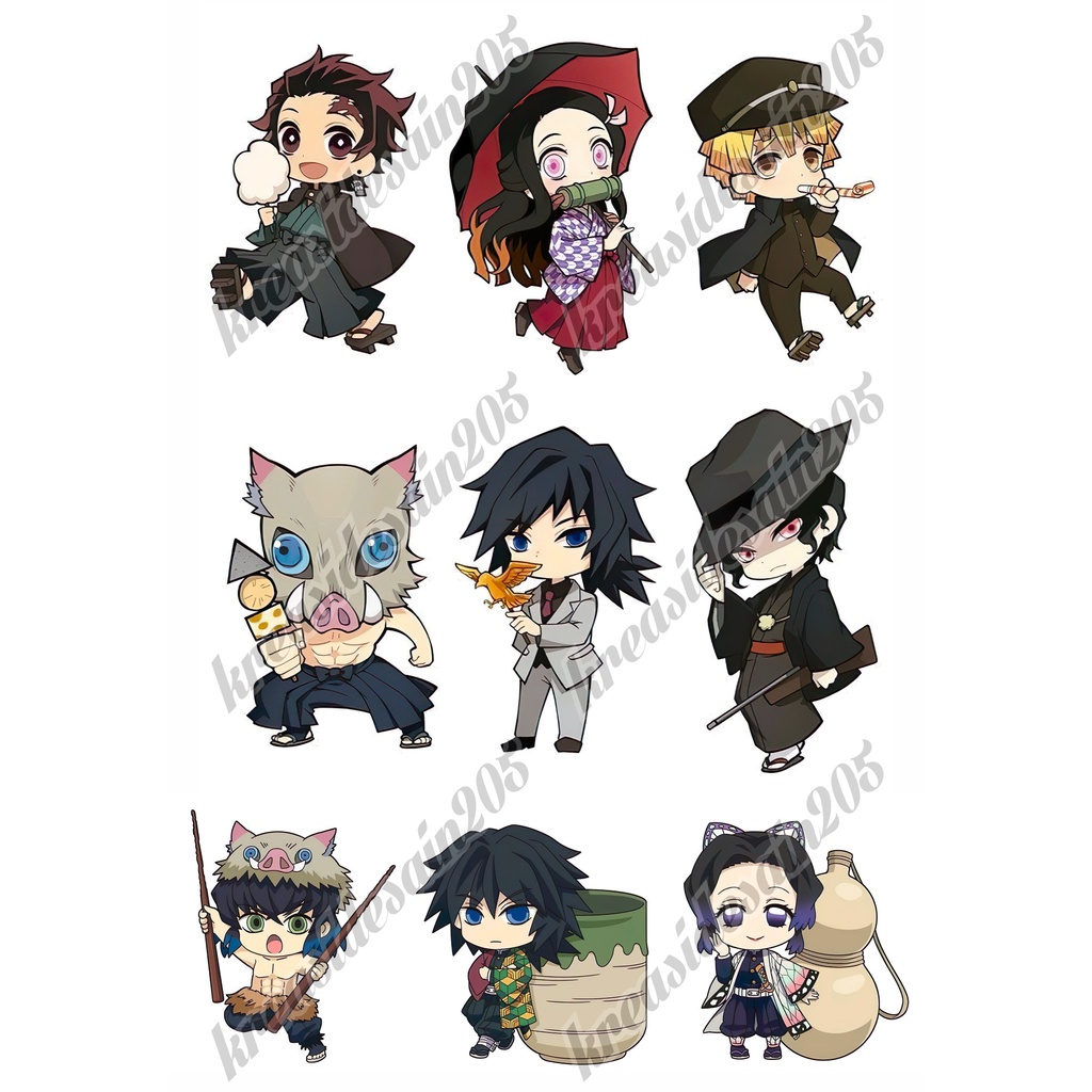 Jual stiker anime /kimetsu no yaiba/stiker laptop /stiker hp /stiker ...