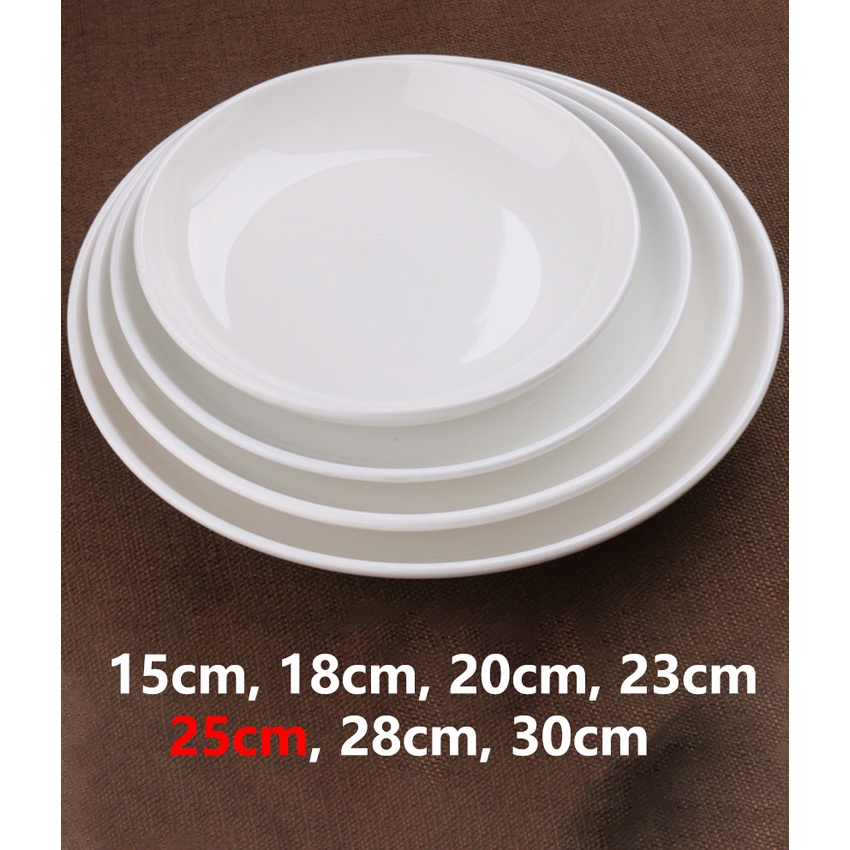 Jual HSM Piring Keramik Bulat Cembung 25cm (10inc) - Harga Rp 28.000 ...