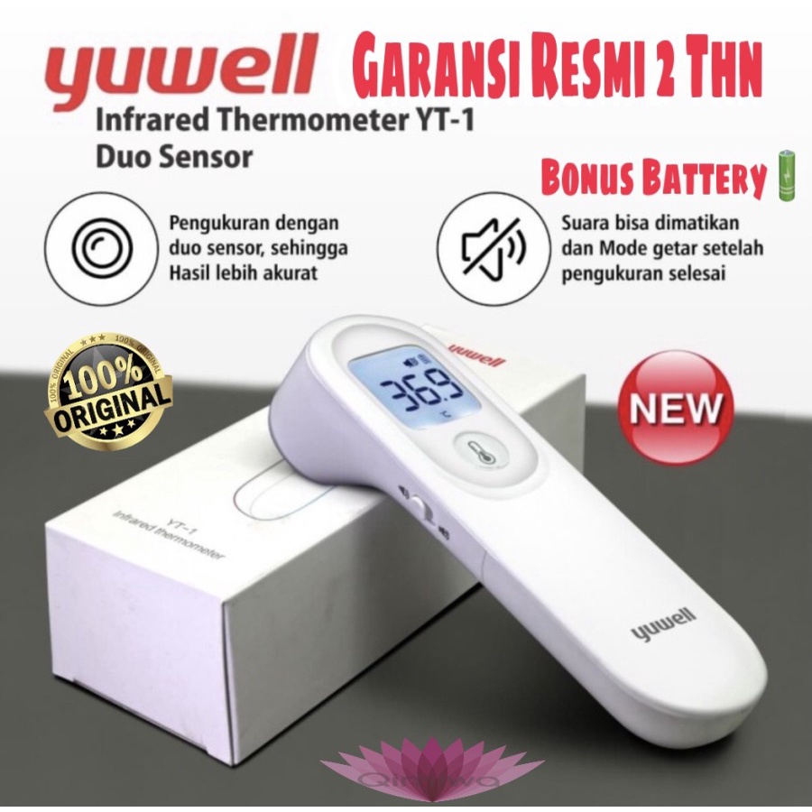 Jual YUWELL THERMOMETER TERMOMETER YT-1 DUO / DUAL SENSOR | Shopee ...