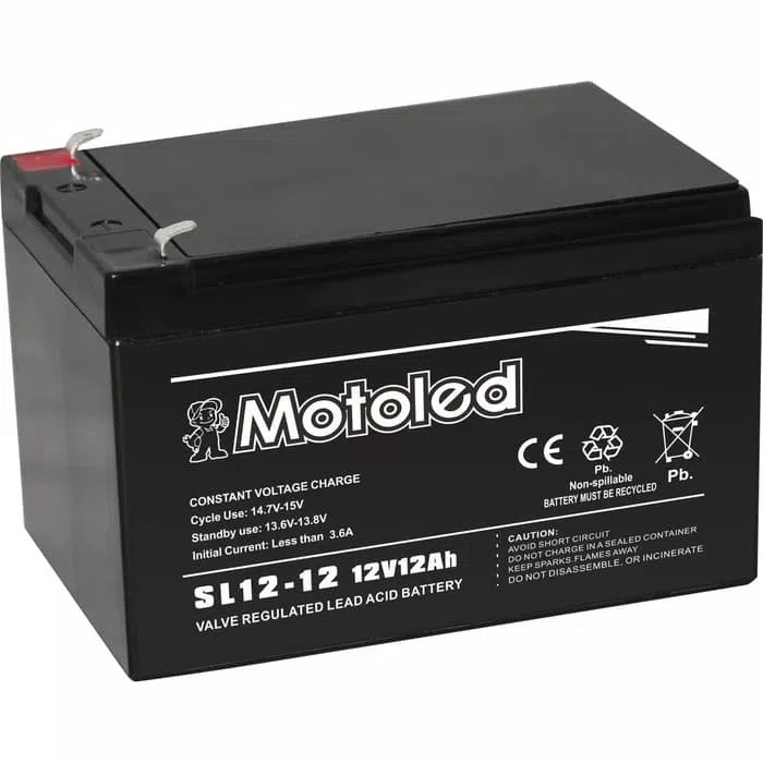 Jual Baterai Motoled Aki Kering SL 12v 12Ah VRLA Baterai Aki Kering UPS ...