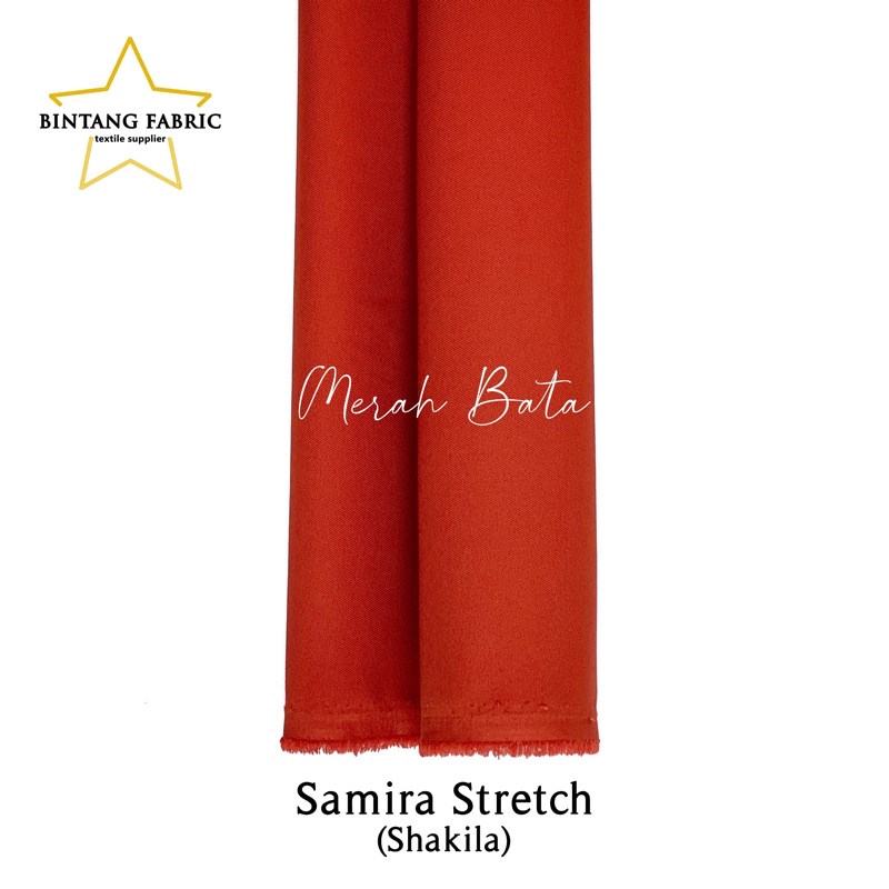 Jual Bahan Kain Samira Stretch Shakila 0.5 meter | Shopee Indonesia