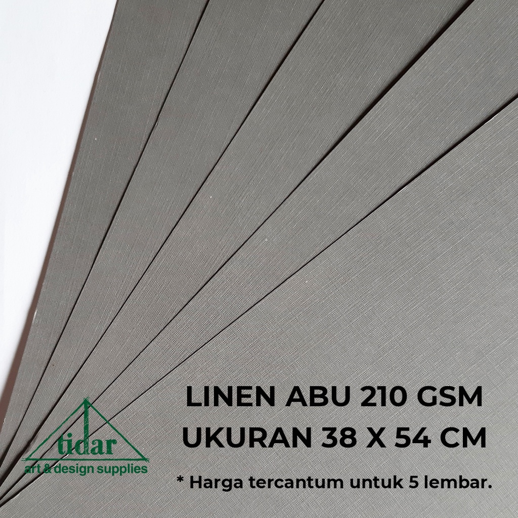 Jual Kertas Linen Abu 210 gsm 38 x 54 CM - Karton Tekstur Tebal Cover ...