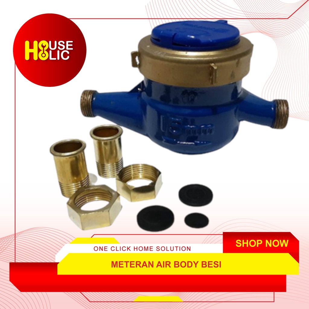 Jual Meteran Air Body Besi / Water Meter / Meteran PDAM Flow Meter ...