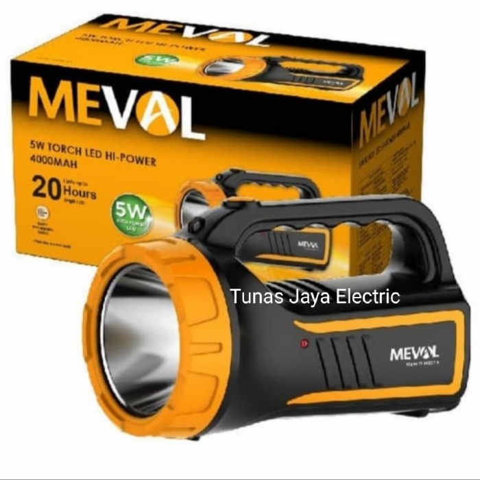 Jual MEVAL Senter LED Charge 5W HI-POWER (20 Jam pemakaian) | Shopee ...
