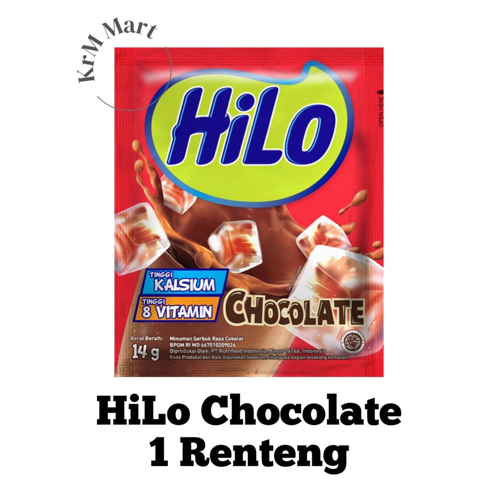 Jual Hilo Chocolate 1 Renteng renceng isi 10 sachet coklat cokelat ...