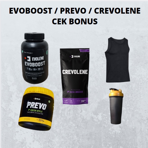 Jual PREVO / CREVOLENE / EVOBOOST BPOM HALAL APPLE EVOLENE PRE WORKOUT ...