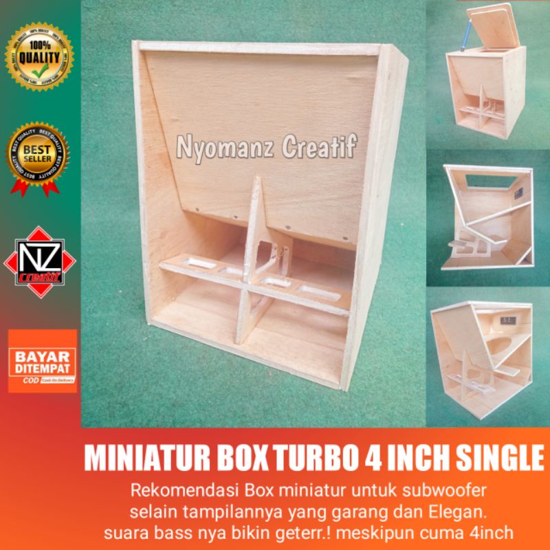 Jual Box Turbo 4 inch single. Miniatur Box subwoofer 4 inch | Shopee ...