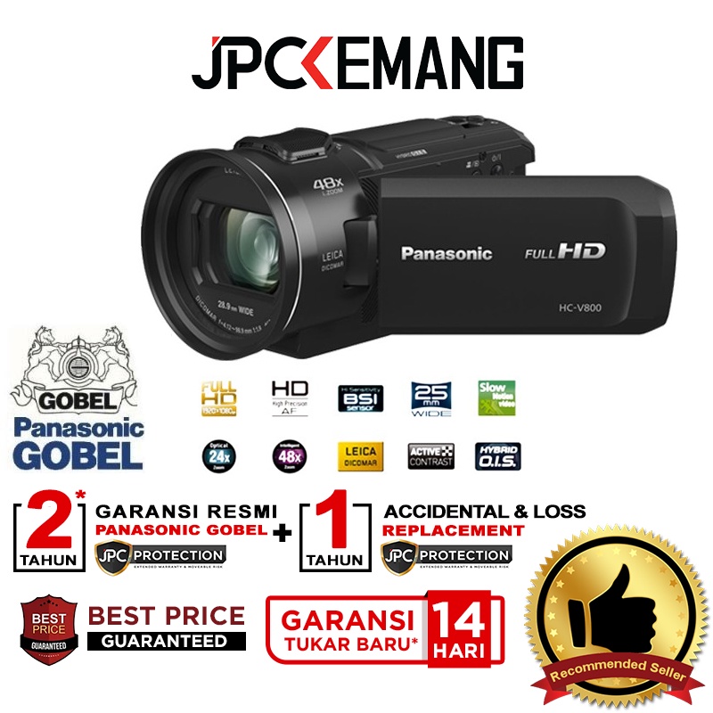 Jual Panasonic HCV800 Panasonic HC-V800 Full HD Camcorder Garansi Resmi | Shopee Indonesia