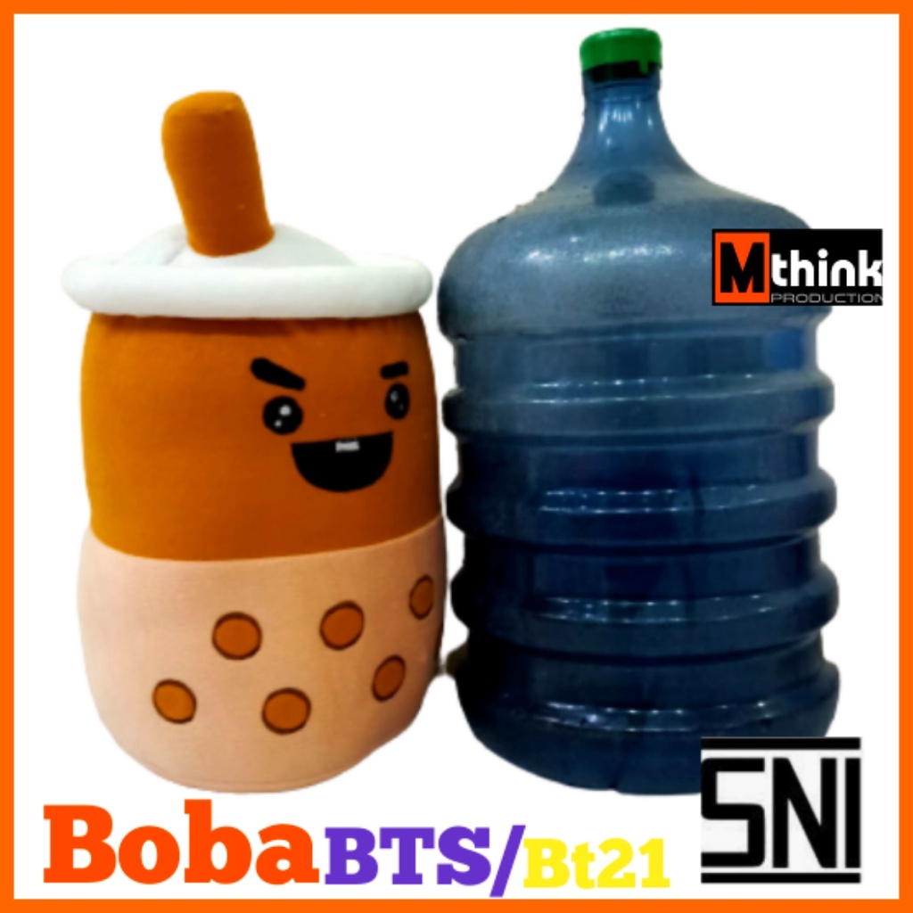 Jual Boneka boba milk shake brown sugar tea / bantal bts bt21 original ...
