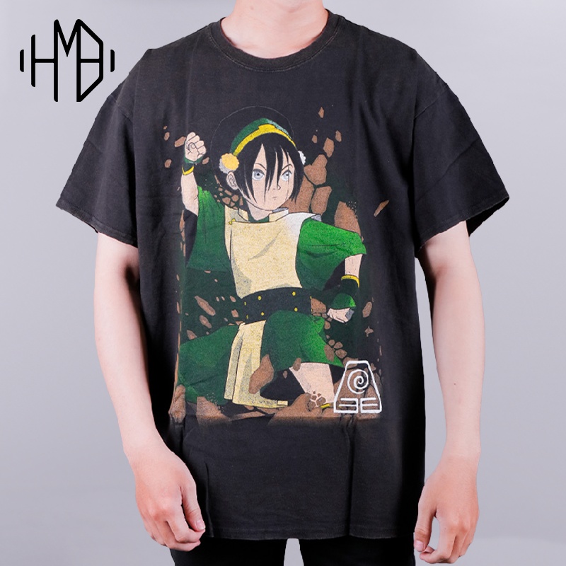 Jual Vintage Collection Avatar Toph Earth Elements Tee Black Wash ...