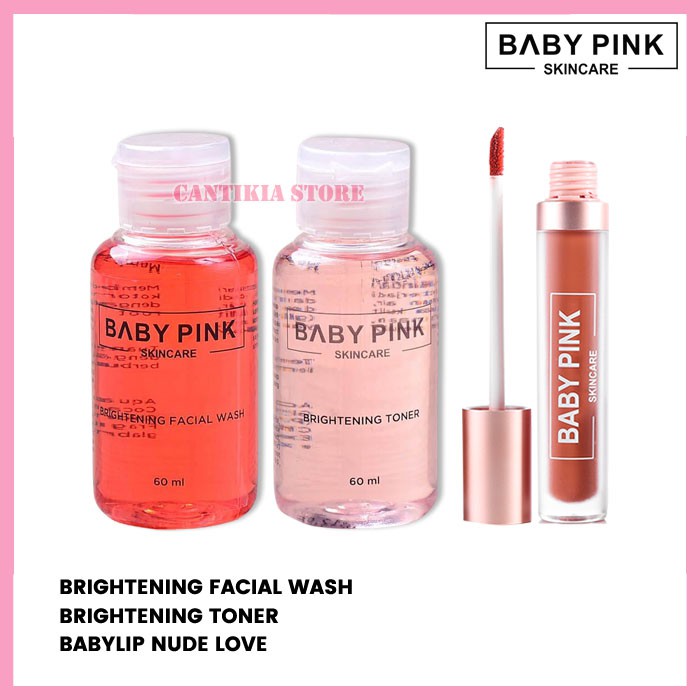 Jual Brightening Facial Wash & Toner & Babylip Nude Love Baby Pink ...
