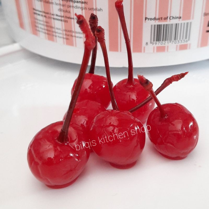 Jual ceri tangkai merah cherris isi 15 | Shopee Indonesia