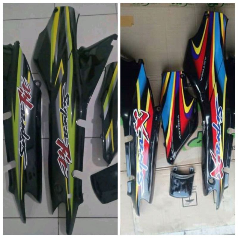 Jual cover bodi belakang honda supra fit lama /supra x lama plus stiker ...