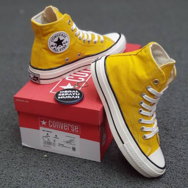Jual OBRAL SEPATU CONVERSE 70S HIGH YELLOW SUN FLOWERS SOL GLOSSY ...