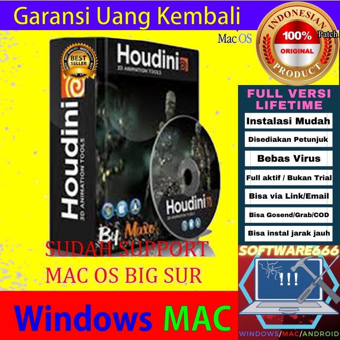 Jual Software Membuat Animasi 3D: SideFX Houdini FX V18 [MAC] | Shopee ...