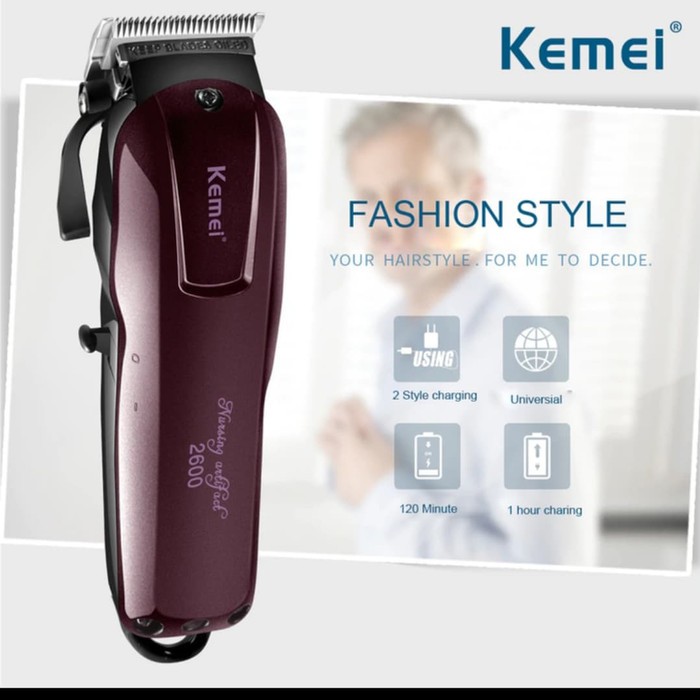 Jual Hair Clipper Kemei 2600 - Alat Cukur Rambut Rechargeable Kemei Km-2600 | Shopee Indonesia