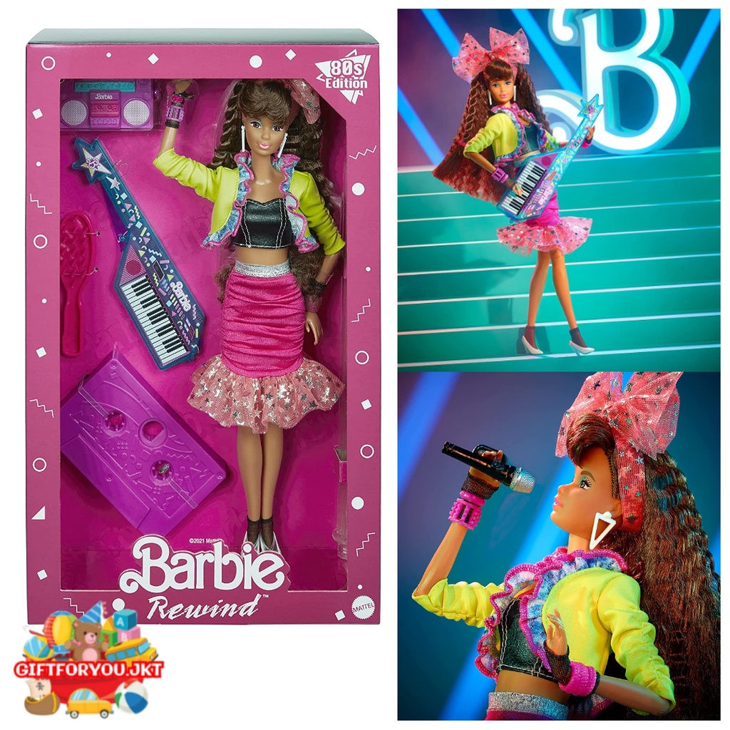Jual Barbie Rewind 80s Edition Night Out Retro Brunette Doll Boneka Pop ...