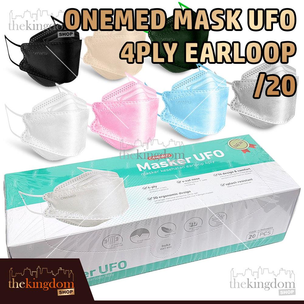 Jual Onemed Mask UFO 4ply Earloop /20 Masker Karet Stylish V 3D Medis 4 ...
