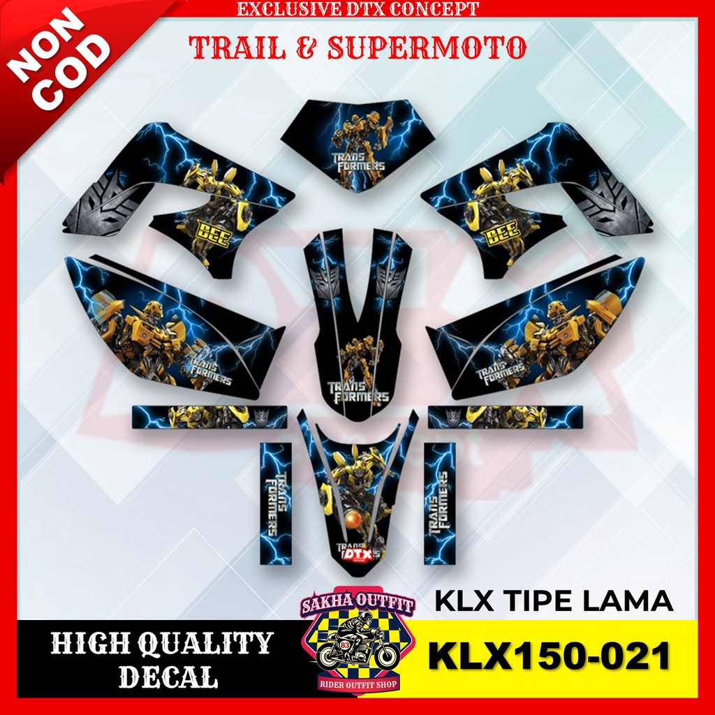 Jual Decal KLX stiker motor stiker trail KLX stiker motor keren decal ...