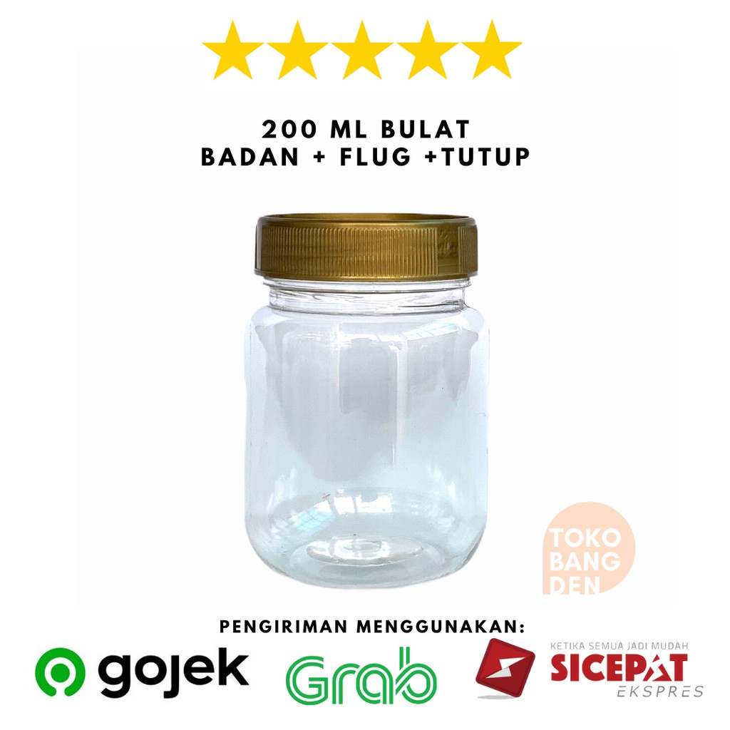Jual TOPLES JAR BULAT 200 ML / TOPLES PLASTIK 200 ML / JAR BULAT 200 ML ...