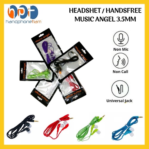 Jual HANDPHONETIAM Headset Wired Music Angel Non Mic Earphone Super ...