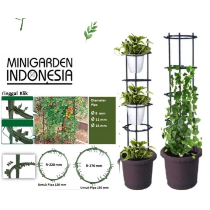 Jual GREEN TOWER 90 CM penyangga tanaman rambat ajir rambatan plant tower ring | Shopee Indonesia