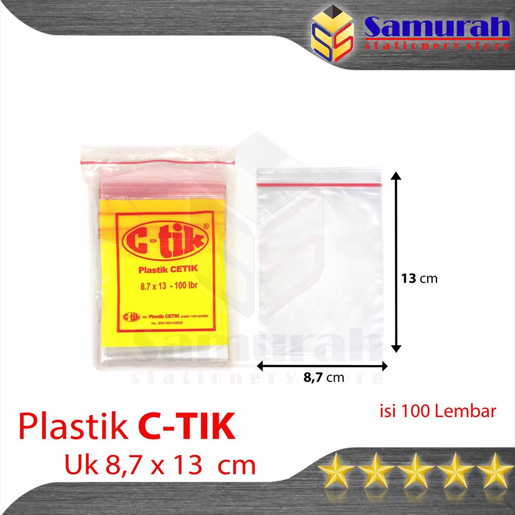 Jual Plastik Klip C-TIK 8,7 x 13 Cetik / Klip Obat 8,7x13 cm PE Clip ...