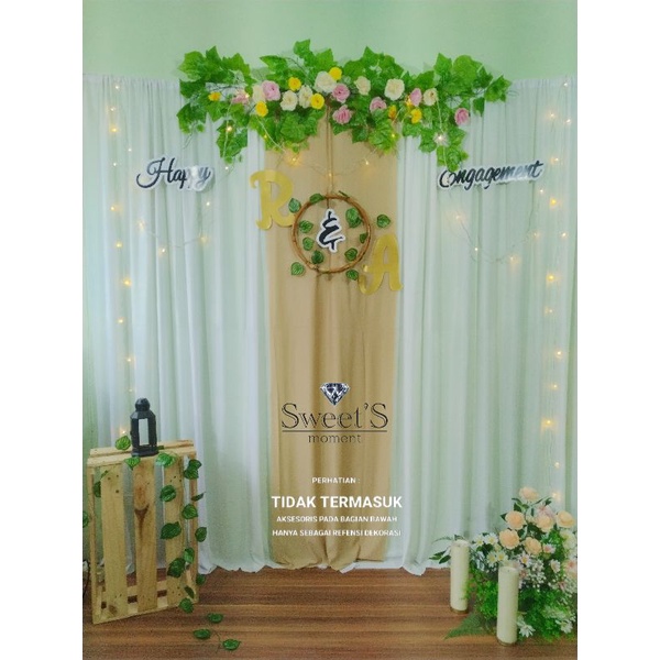 Jual Dekorasi lamaran paket backdrop tunangan wedding akad simple ...