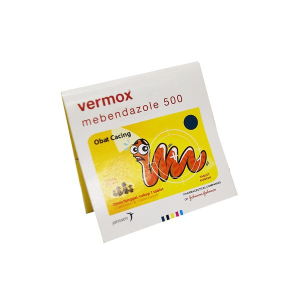 Jual Vermox 500 Mg - Obat cacing, Mengatasi infeksi akibat parasit ...