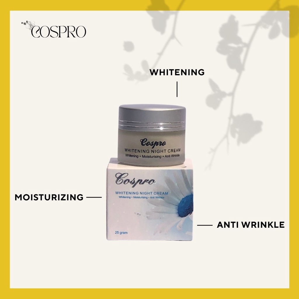 Jual Cospro Whitening NIGHT Cream/Cream Bpom/Cream terlaris/Cream Pemutih Wajah/Cream Glowing ...
