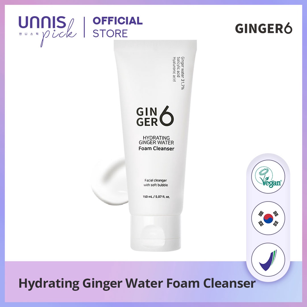 Jual GINGER6 - Hydrating Ginger Water Foam Cleanser | Shopee Indonesia
