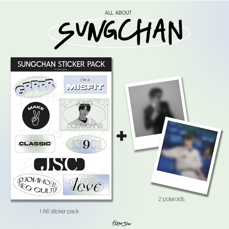 Jual SUNGCHAN SET (STICKER + POLAROIDS) | NCT Fanmade Sticker | Shopee ...