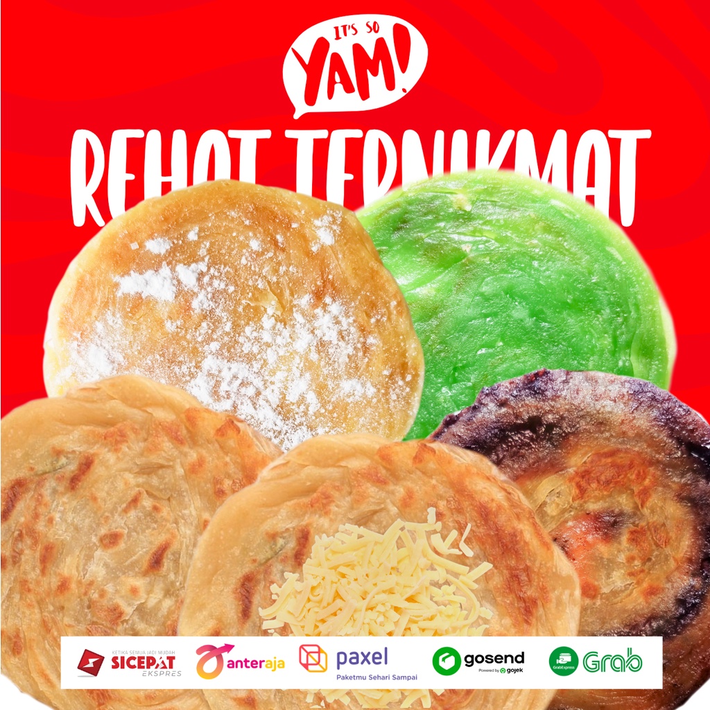 Jual Roti Maryam Original Yam! Cheese Cokelat Pandan Cane Canai Snack ...