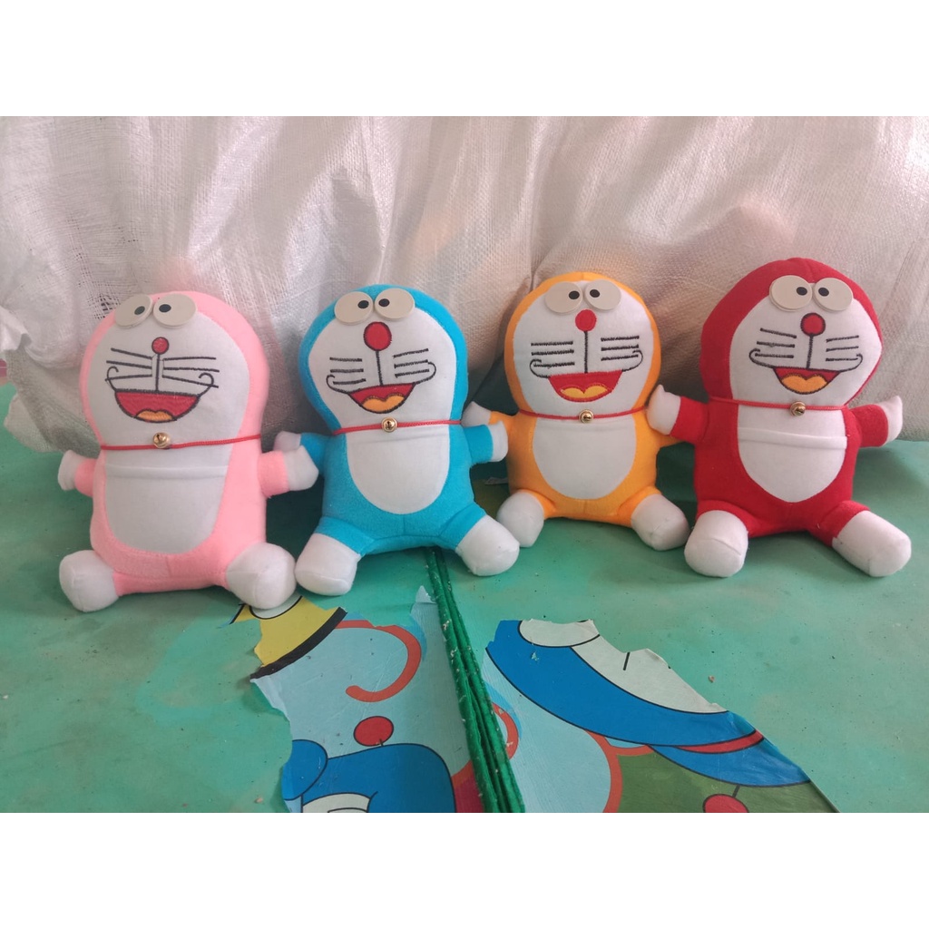 Jual Boneka doraemon paket hemat isi 4 pcs warna warni | Shopee Indonesia