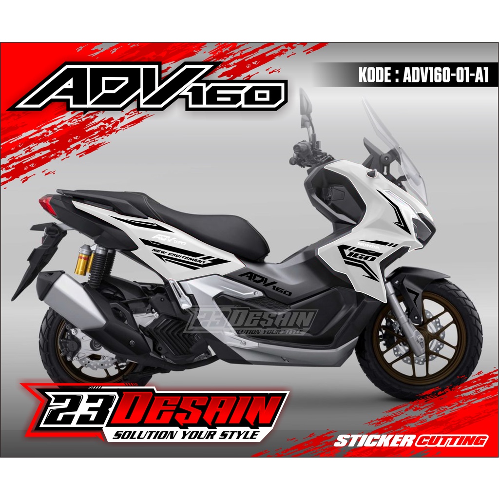 Jual Cutting ADV 160 Sticker HONDA ADV 160 MERAH cutting stiker ...