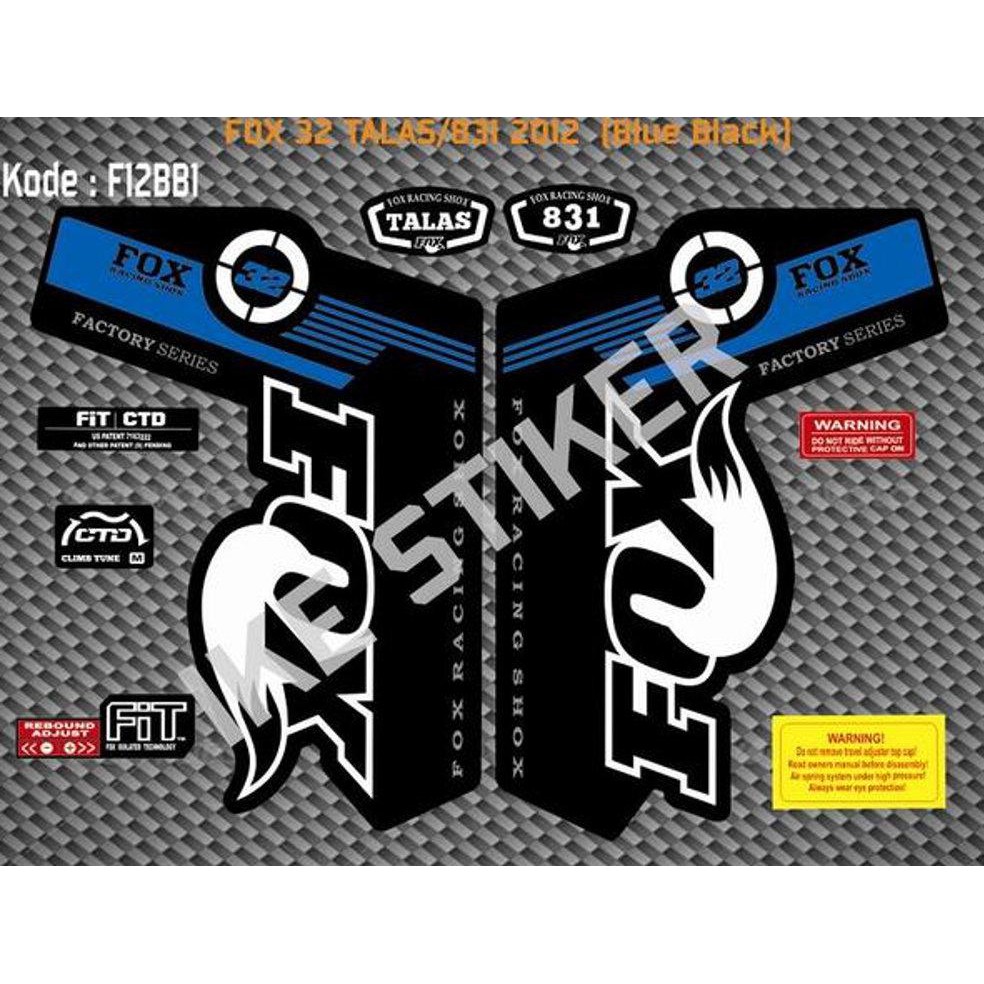 Jual Stiker Fork Fox 2012 (Blue Black) | Shopee Indonesia