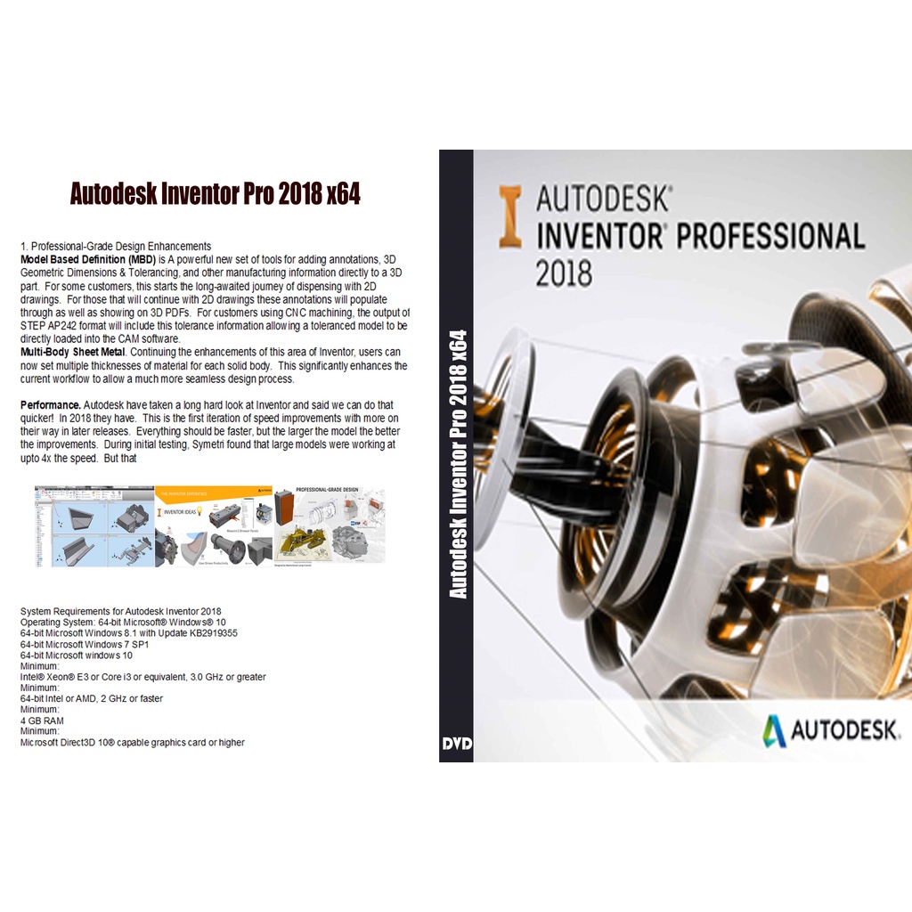 Jual PROGRAM PC DVD Auto--desk Inventor Pro 2018 X64 | Shopee Indonesia