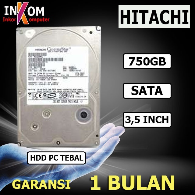 Jual Hardisk Internal PC 750GB Sata Hitachi | Shopee Indonesia