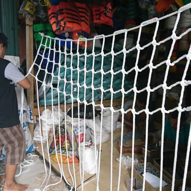 Jual Jaring jala jala nilon safety outbound tali 10 mm lubang 10x10 ...