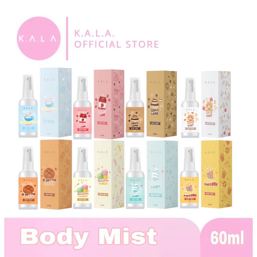 Jual KALA Body Mist Parfum 60ml Spray Parfume Tahan Lama Vanilla ...
