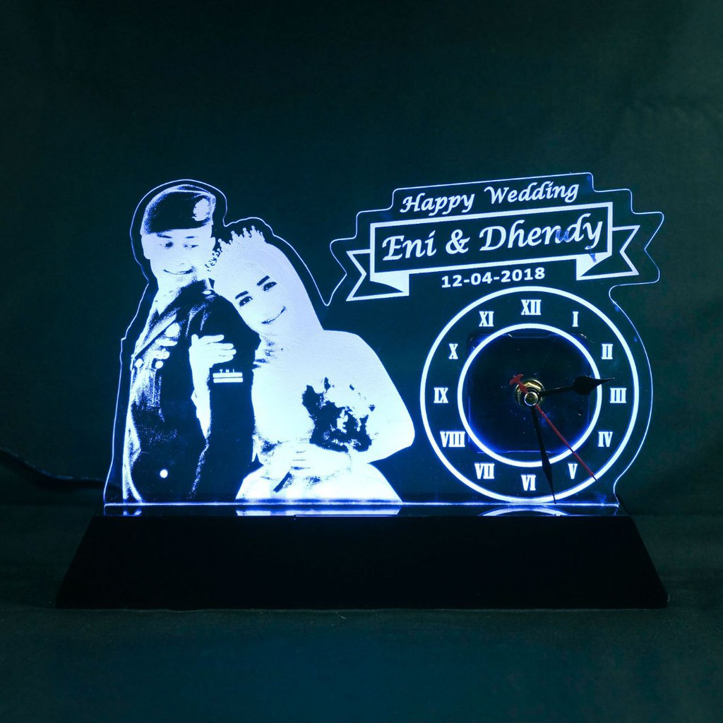 Jual Vandel Jam Akrilik LED/ Vandel Akrilik LED Custom/ Plakat Akrilik ...